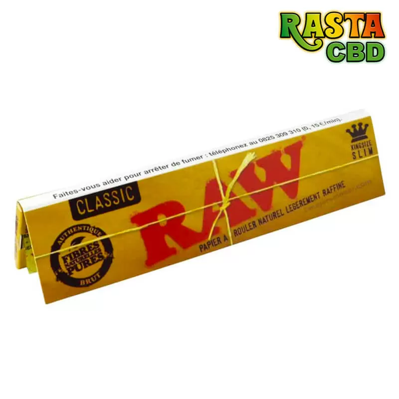 FEUILLES A ROULER RAW KING SIZE SLIM CLASSIC pas cher pour votre CBD